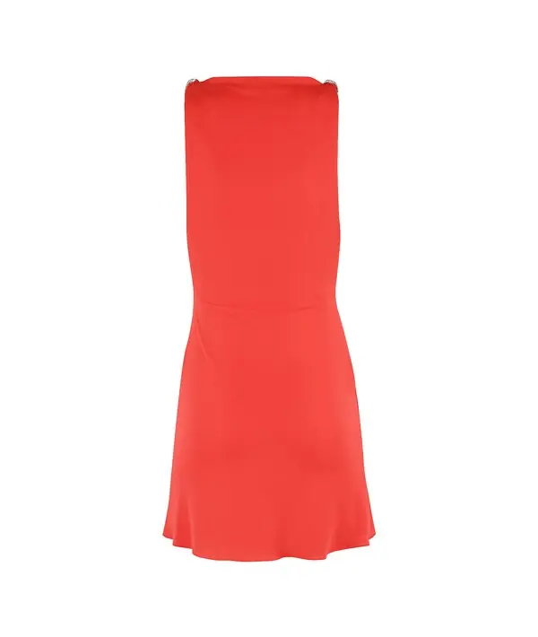 David Koma Crystal Embellished Cowl Neck Mini Dress