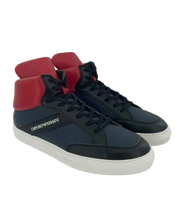 Emporio Armani High-top Skate Sneakers - Black