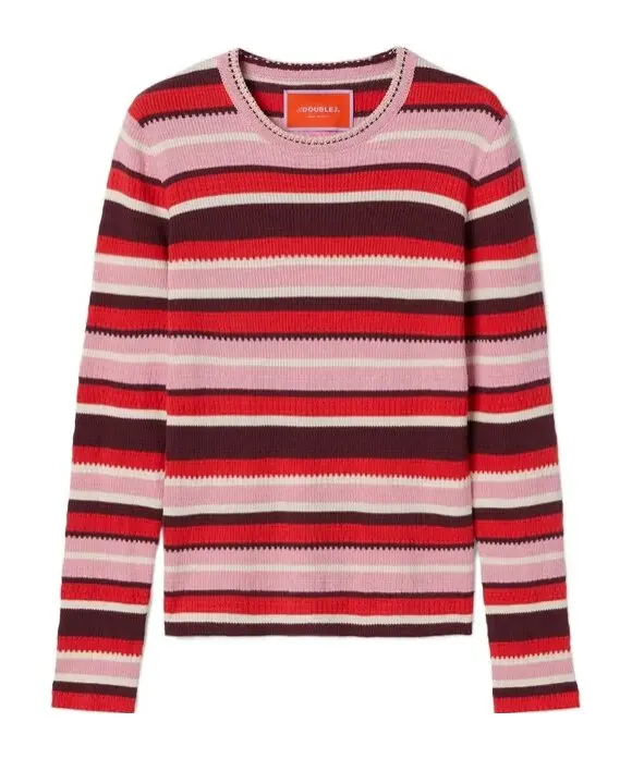 La DoubleJ Veneziana Striped Knit Sweater - Red