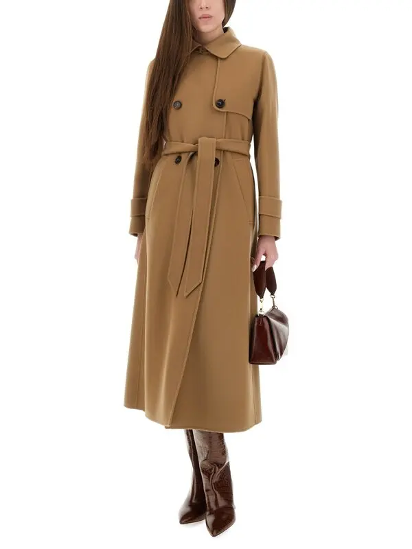 Max Mara Ssem Double-breasted Long Coat