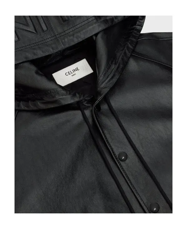 Celine Hooded Jacket In Soft Lambskin