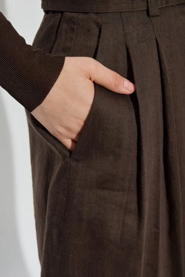 Helmut Lang Pleated Wide-leg Trousers