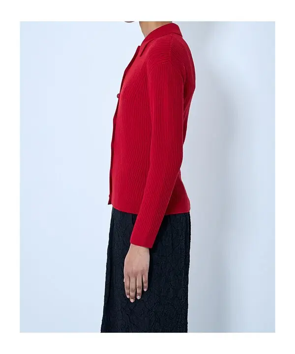 Dries Van Noten Ribbed Collared Cardigan