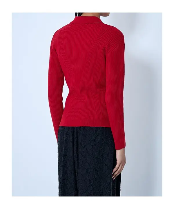 Dries Van Noten Ribbed Collared Cardigan