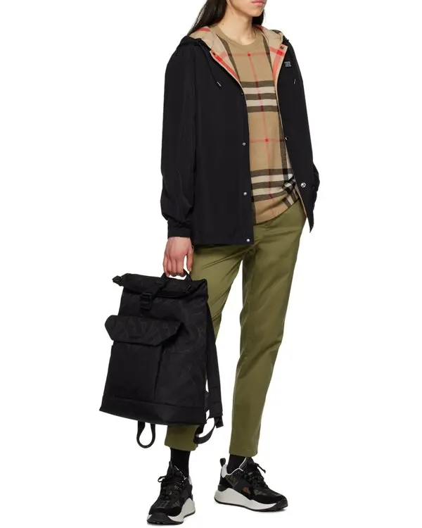 Burberry Reversible Checked Drawstring Hooded Jacket