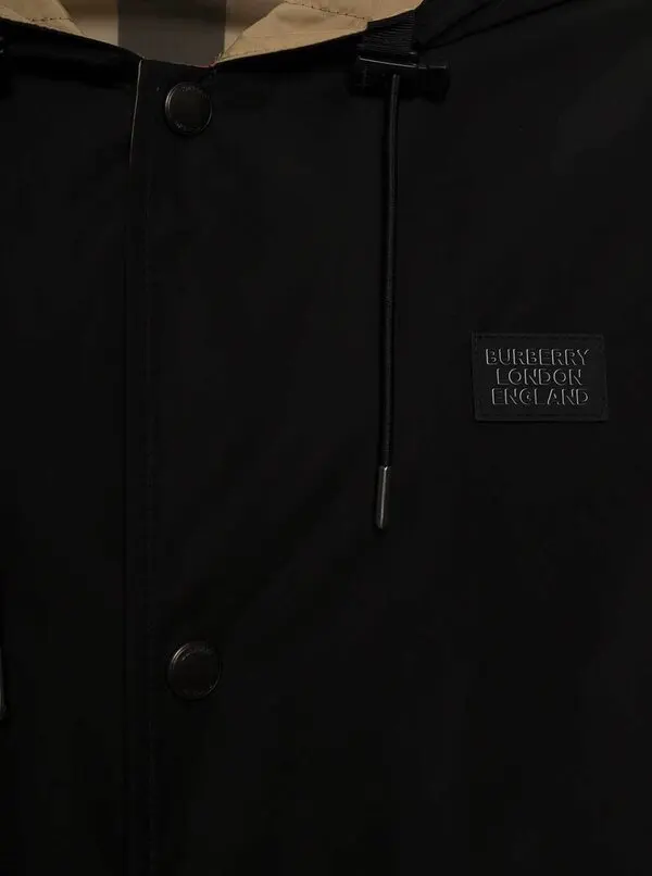 Burberry Reversible Checked Drawstring Hooded Jacket