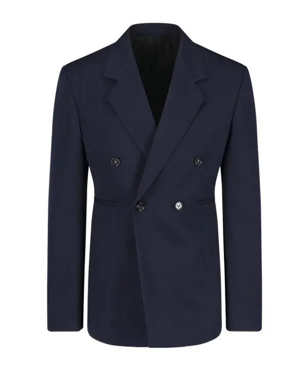 Bottega Veneta Logo Grain Suit Jacket
