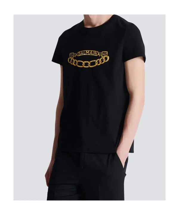 Balmain Logo Printed Crewneck T-shirt