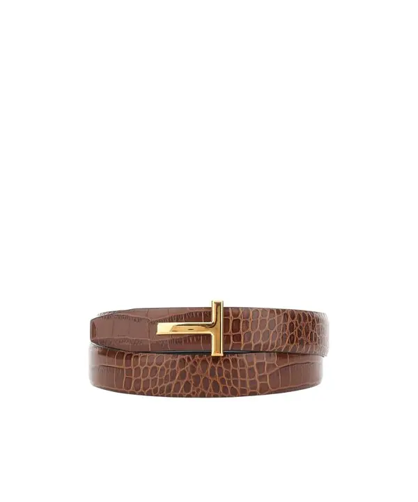 TOM FORD T-buckle Belt - Brown