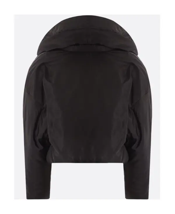 Saint Laurent Cropped Puffer Jacket In Silk Taffeta