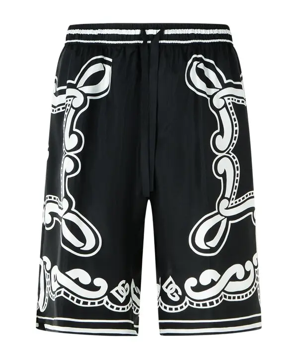 Dolce & Gabbana Bandanna Printed Shorts - Black