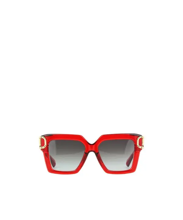 Valentino Garavani Square Frame Sunglasses With Logo Detail - Red