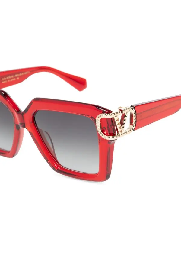 Valentino Garavani Square Frame Sunglasses With Logo Detail
