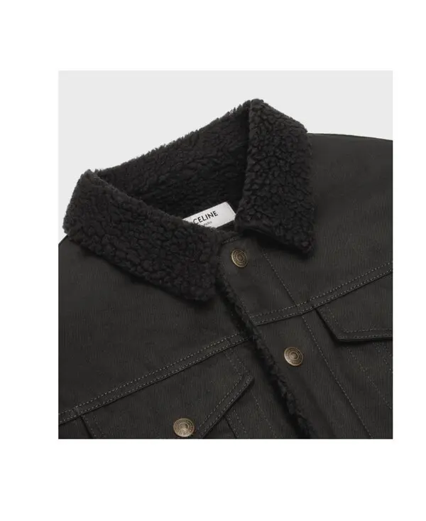 Celine Trucker Jacket In Pure Wash Denim