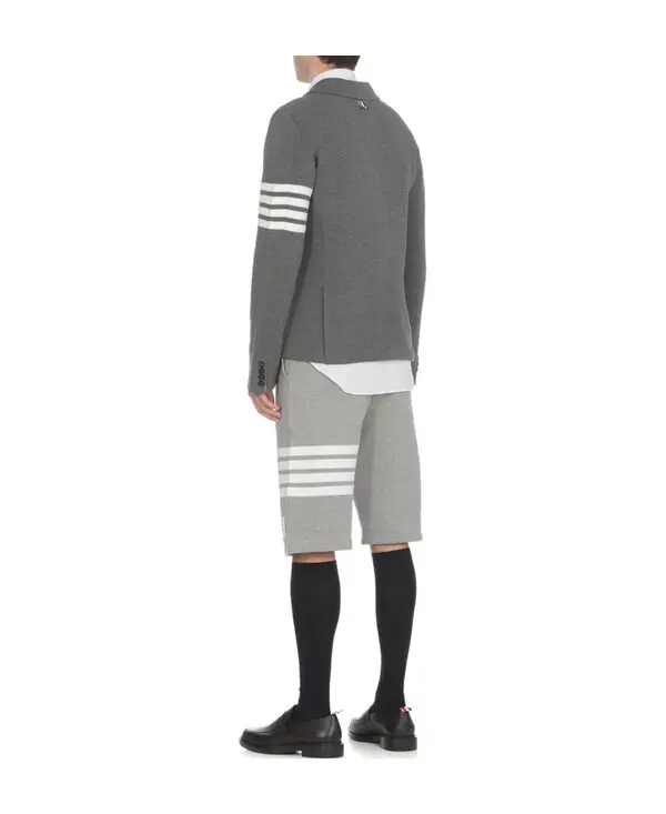 Thom Browne Four-bar Knitted Blazer - Medium Gray