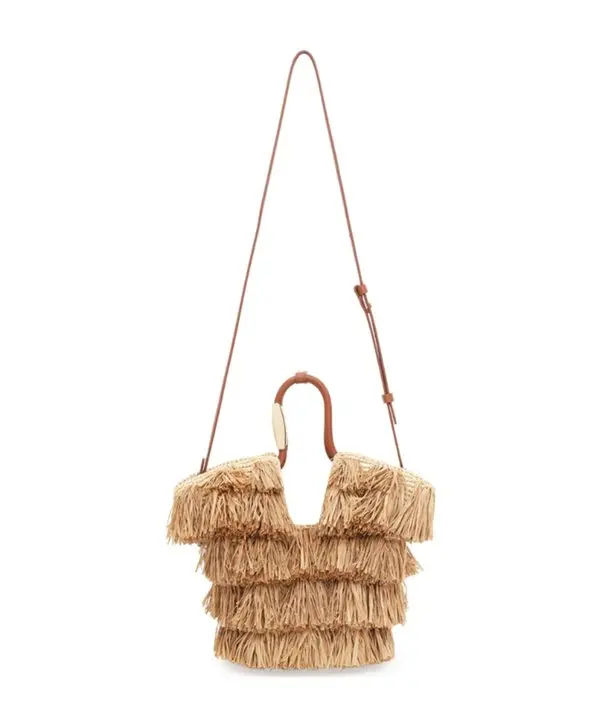 Zimmermann Raffia Fringed Tote - .tfst