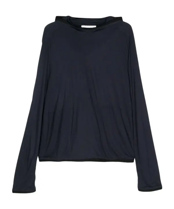 RANRA Fine-knit Hoodie - Black