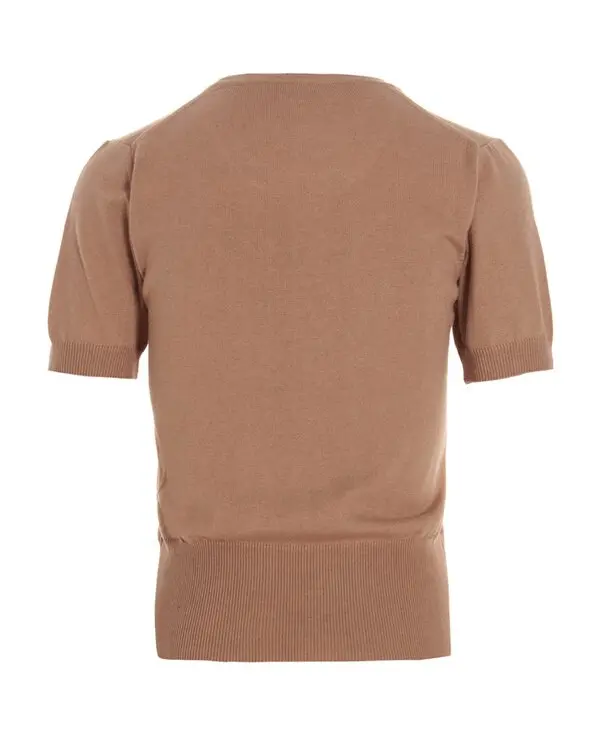 VIVIENNE WESTWOOD Orb-embroidered Ribbed Knit Top