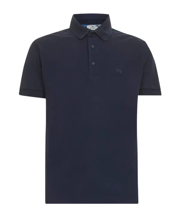 Etro Short Sleeved Polo Shirt - Black