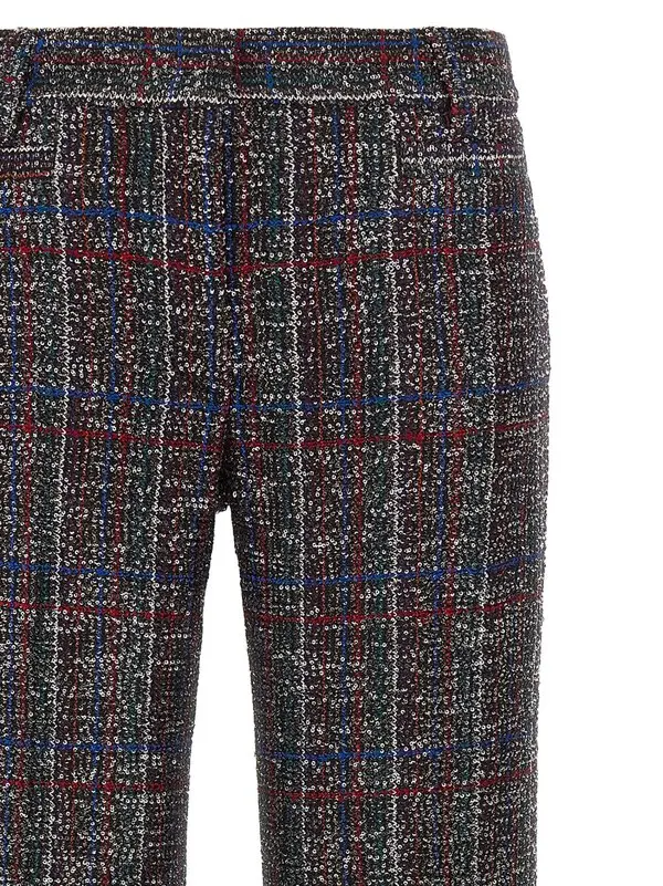 Missoni Sequin Embellished Tartan Flared Pants