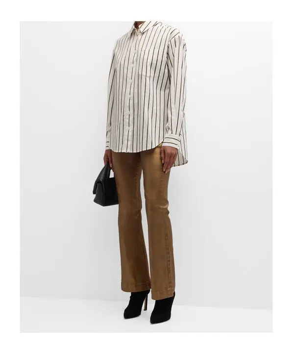 Veronica Beard Carson Bootcut Jeans - Brown