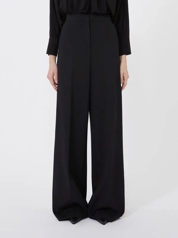 Max Mara Compact Jersey Trousers - Black