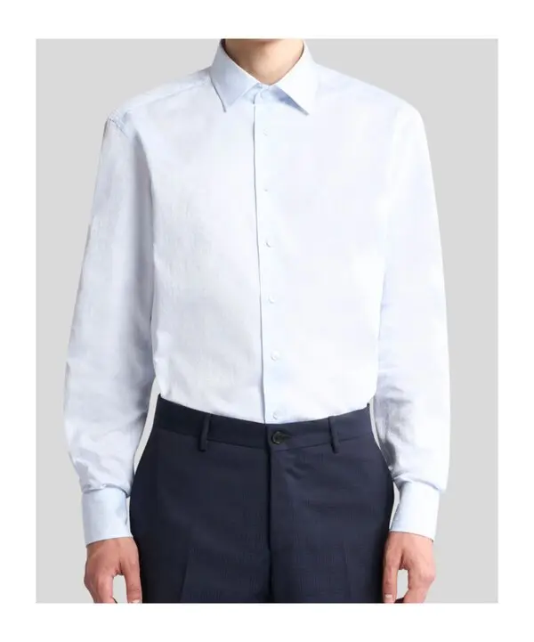 Etro Jacquard Button-up Shirt - Light Blue