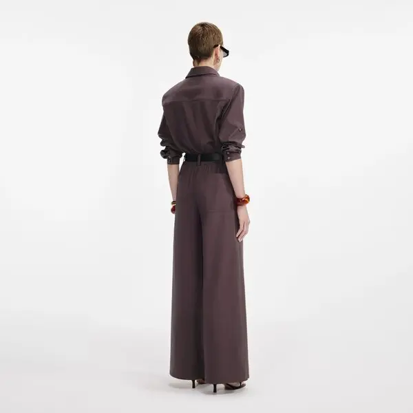 SELF-PORTRAIT Belted Pocket Jumpsuit