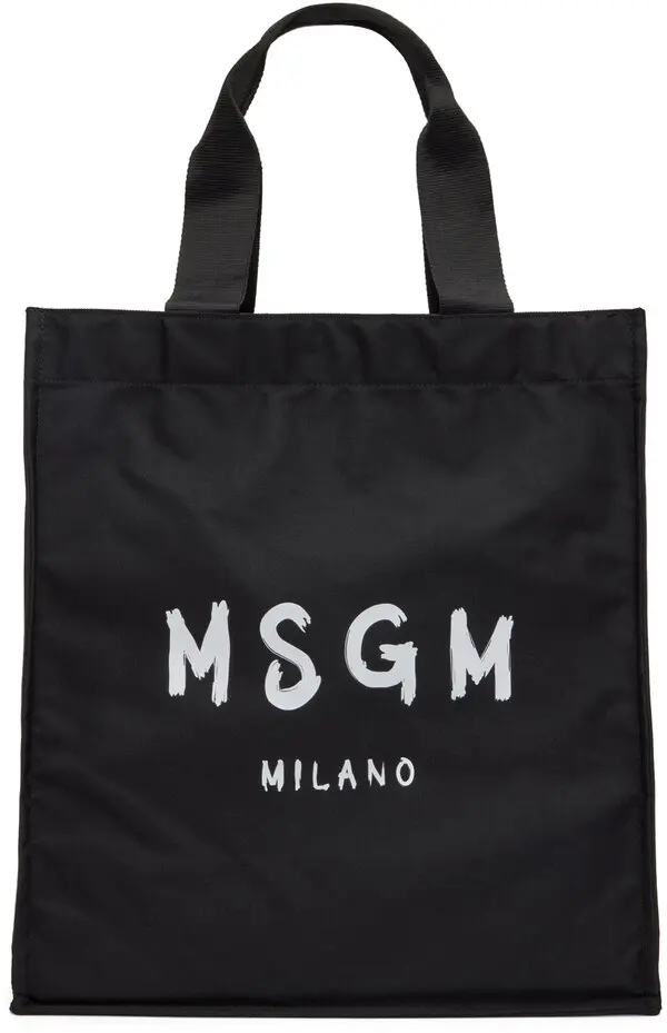 MSGM Large Logo Print Tote Bag