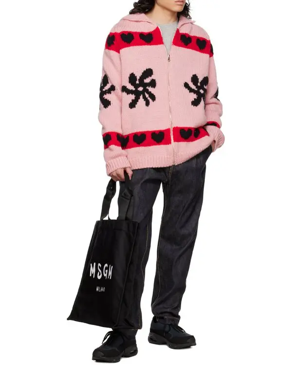 MSGM Large Logo Print Tote Bag