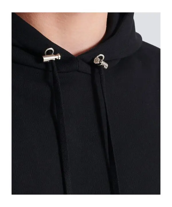 Balmain Logo Patch Drawstring Hoodie
