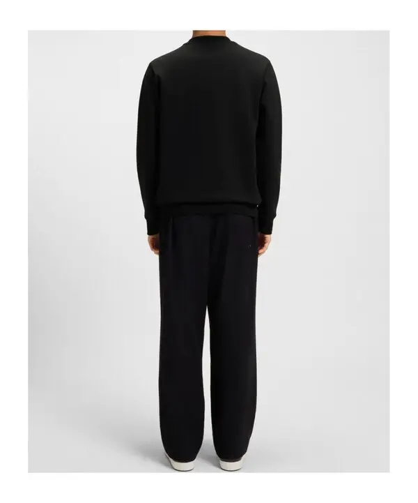 Hugo Boss Long-sleeved Sweatshirt With Crewneck And Ribbed Cuffs