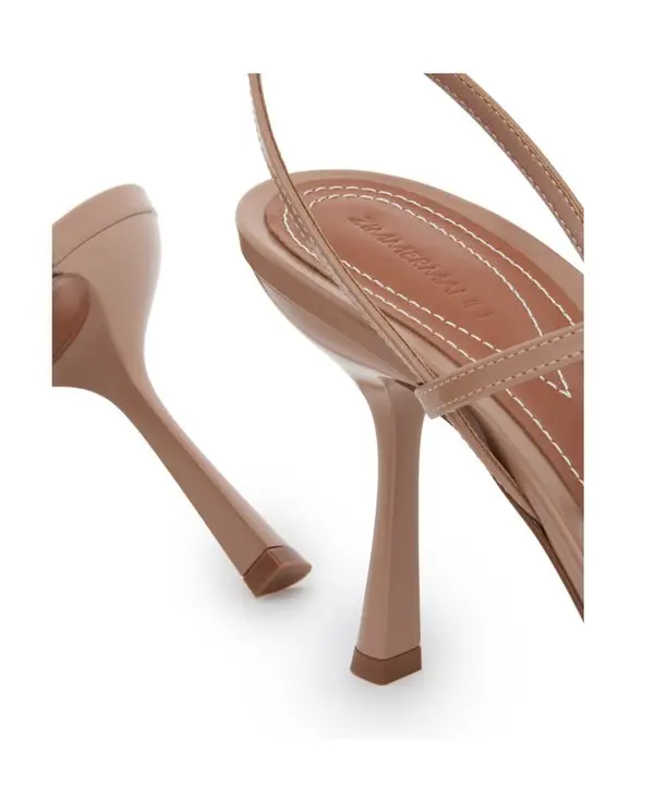Zimmermann Floral Embellished Heeled Sandals - Biscuits