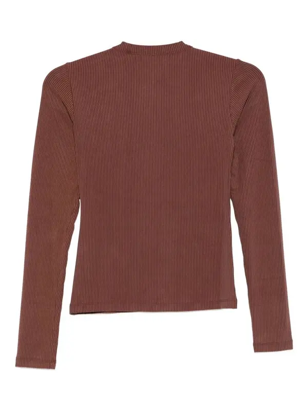 AYA MUSE Fine-ribbed Crewneck Long Sleeve Top