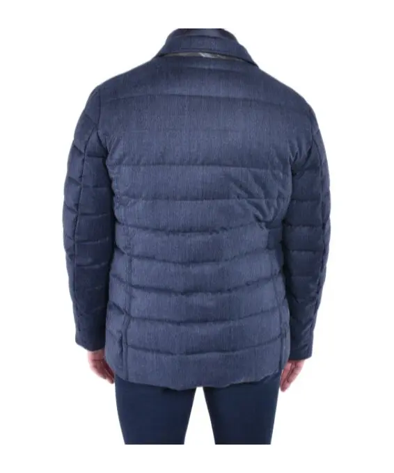 MOORER Down Jacket With Flap Pockets - Blue