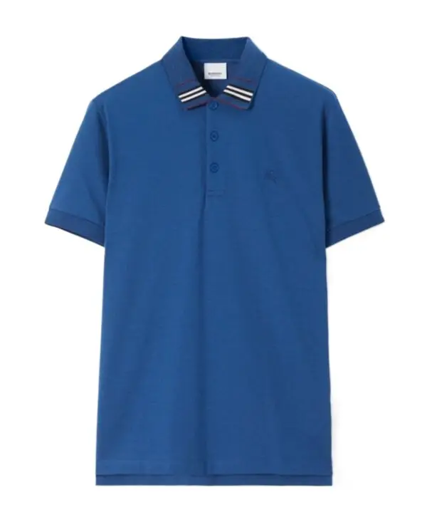Burberry Ekd-embroidered Cotton-silk Polo Shirt
