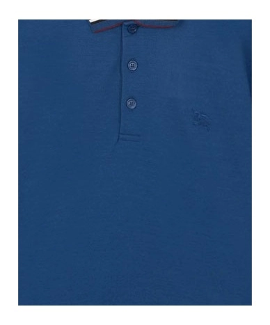 Burberry Ekd-embroidered Cotton-silk Polo Shirt