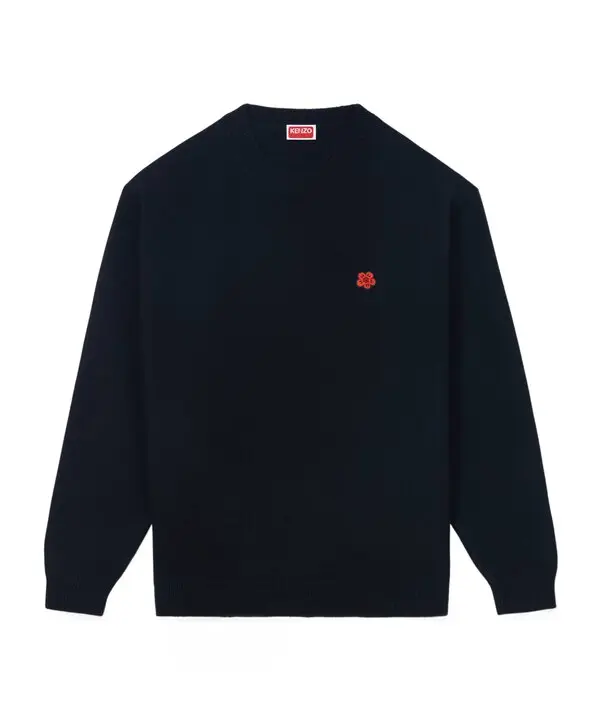 Kenzo Boke Flower Embroidered Crew Neck Jumper