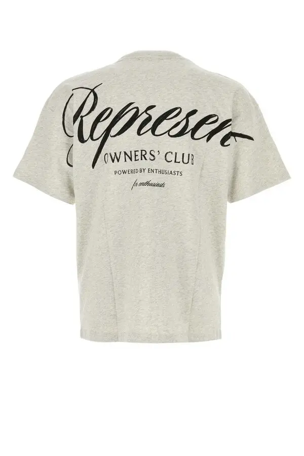 REPRESENT Owners Club Script T-shirt - Mixed Gray
