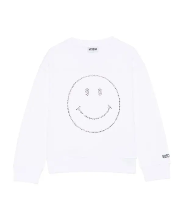 Moschino Crystal Embellished Sweatshirt - White