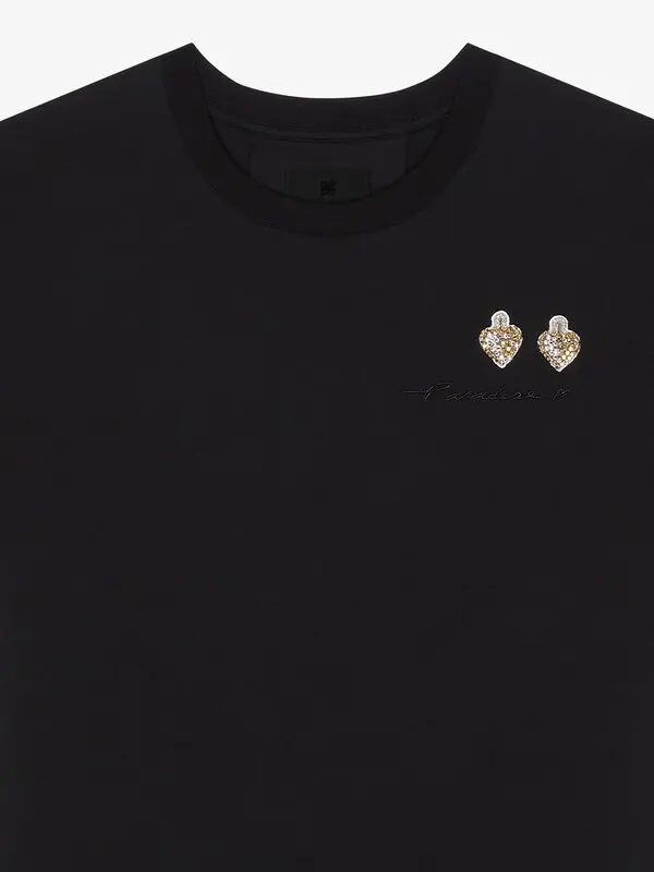 Givenchy T-shirt In Cotton With Patches - Black