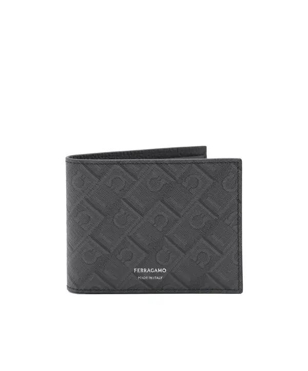 FERRAGAMO Double-fold Wallet - Black