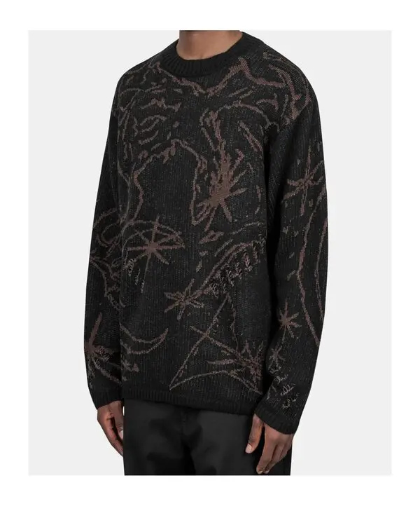 ROA Patterned Crew Neck Sweater
