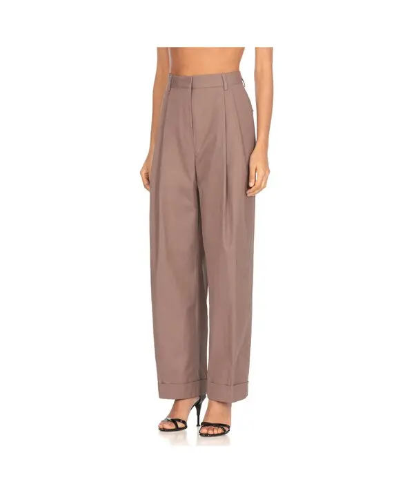 Dries Van Noten Pleated Turn-up Hem Trousers