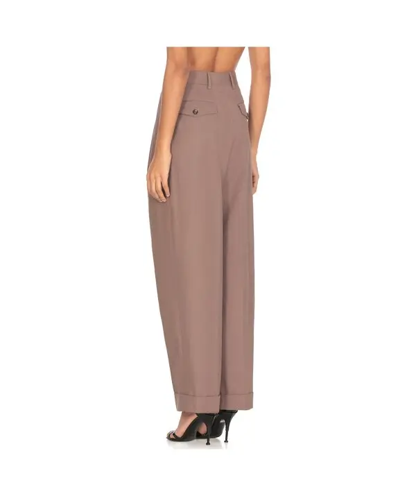 Dries Van Noten Pleated Turn-up Hem Trousers