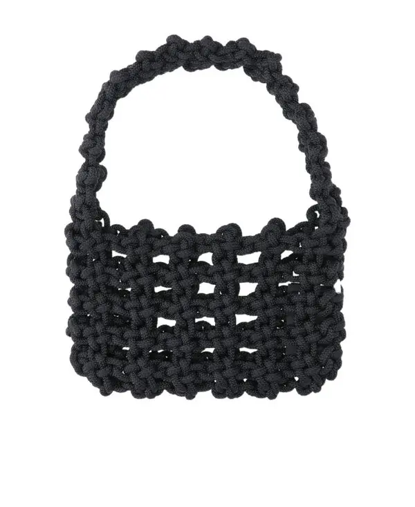 Kara Knot Design Shoulder Bag - Black
