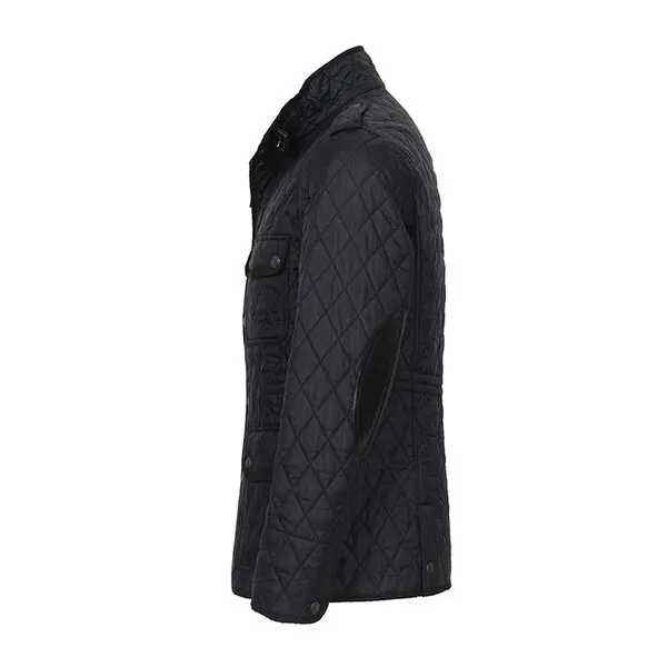 Burberry Diamond Quilted Stand Collar Jacket - Black