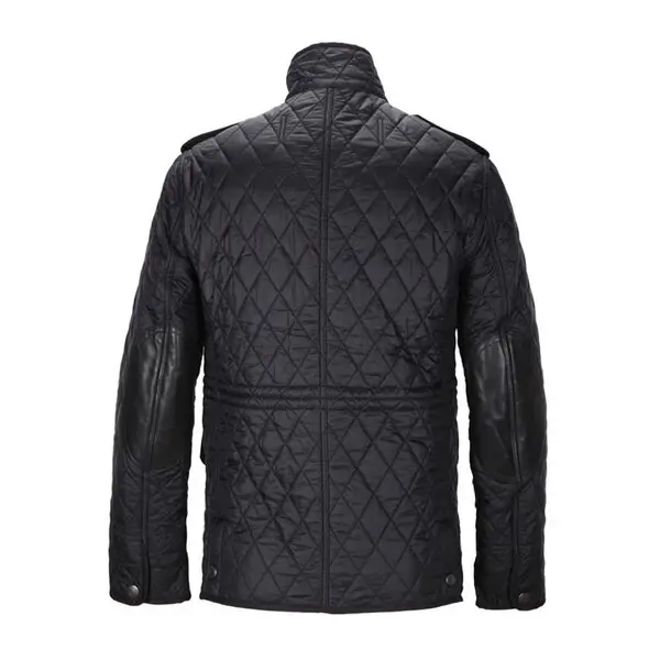 Burberry Diamond Quilted Stand Collar Jacket - Black