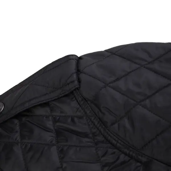 Burberry Diamond Quilted Stand Collar Jacket - Black
