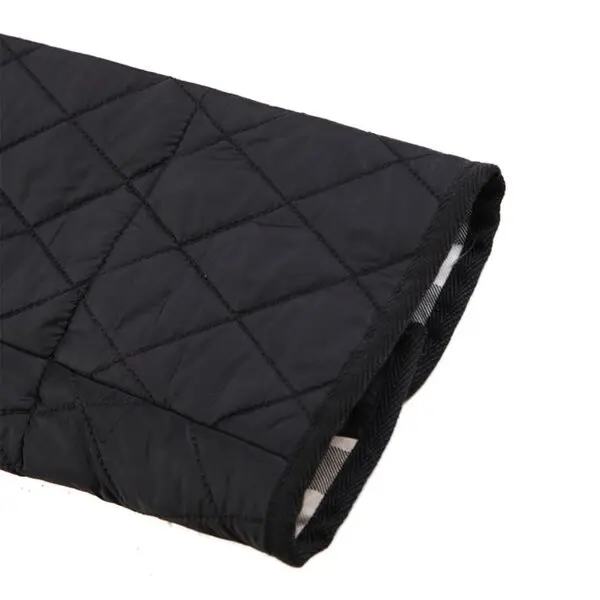 Burberry Diamond Quilted Stand Collar Jacket - Black